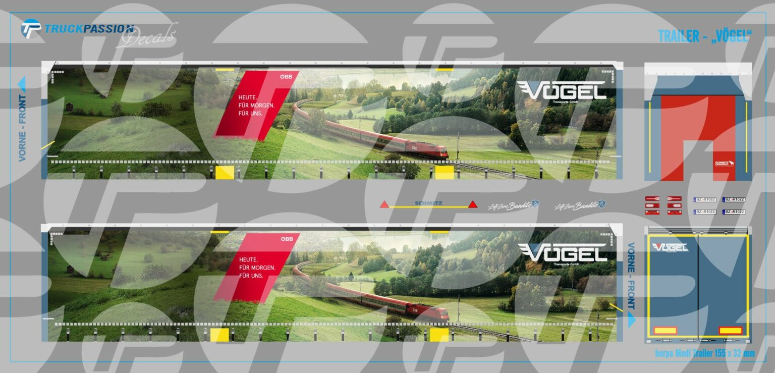 DECAL – TRAILER – VÖGEL – ÖBB SOMMER – ÖSTERREICH – truckpassion.net